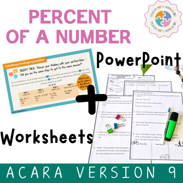 BUNDLE Percent of a Number Worksheet and PowerPoint DIFFERENTIATED ...