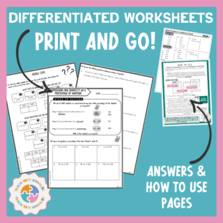 BUNDLE Express one number as a percentage of another PowerPoint ...