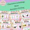 Prompt Cards or Posters Characters & Settings Narrative Writing ...