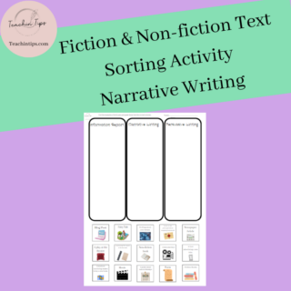 Fiction and Non Fiction Text Sorting or Matching Activity Narrative ...