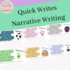 Narrative Writing Prompts for Practicing Story Writing | Quick Writes ...