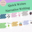 Narrative Writing Prompts for Practicing Story Writing | Quick Writes ...