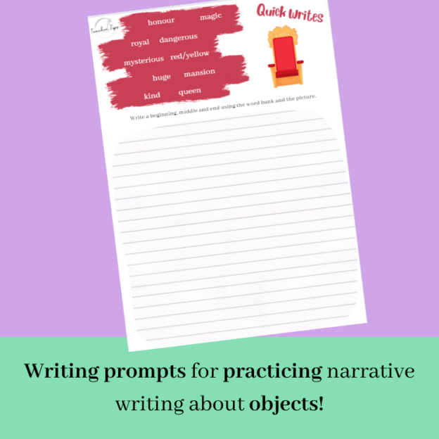 Narrative Writing Prompts for Practicing Story Writing | Quick Writes ...