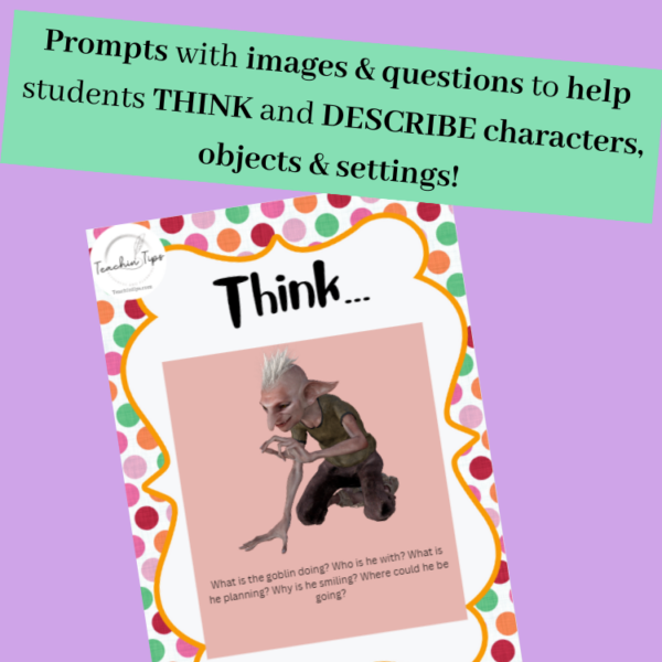 Story Elements & Plot Prompt Cards or Posters for Narrative Creative ...