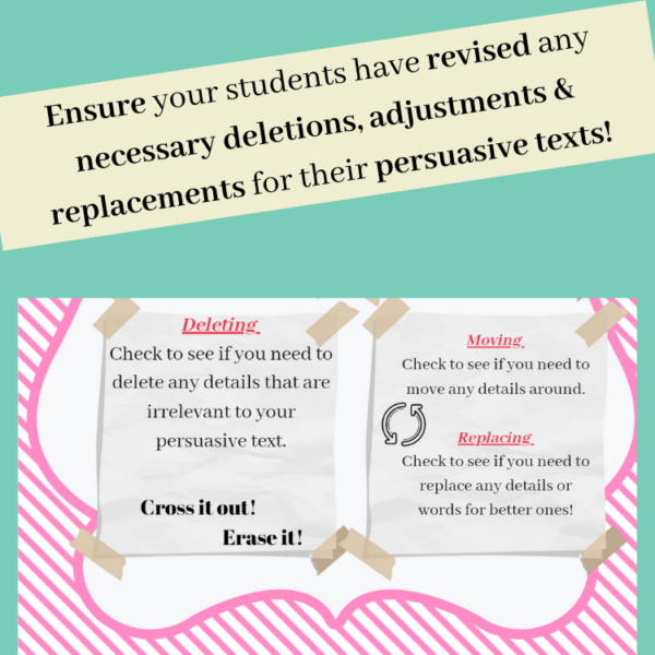 Revising Poster for Persuasive Writing | Opinion Writing Revision ANCHOR CHART! - Teacher ...