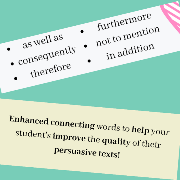 Connecting Words ANCHOR CHART or Poster for Persuasive Writing ...