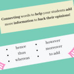Connecting Words ANCHOR CHART or Poster for Persuasive Writing ...