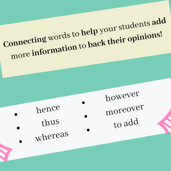 Connecting Words ANCHOR CHART or Poster for Persuasive Writing ...