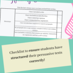 Persuasive Texts Revising Checklist | Revising Opinion Writing ANCHOR ...
