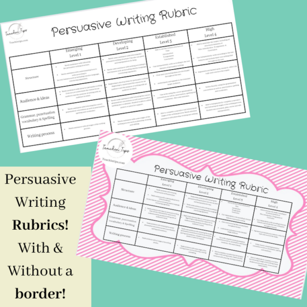 Persuasive Texts Assessment Templates | Opinion Writing Assessments ...