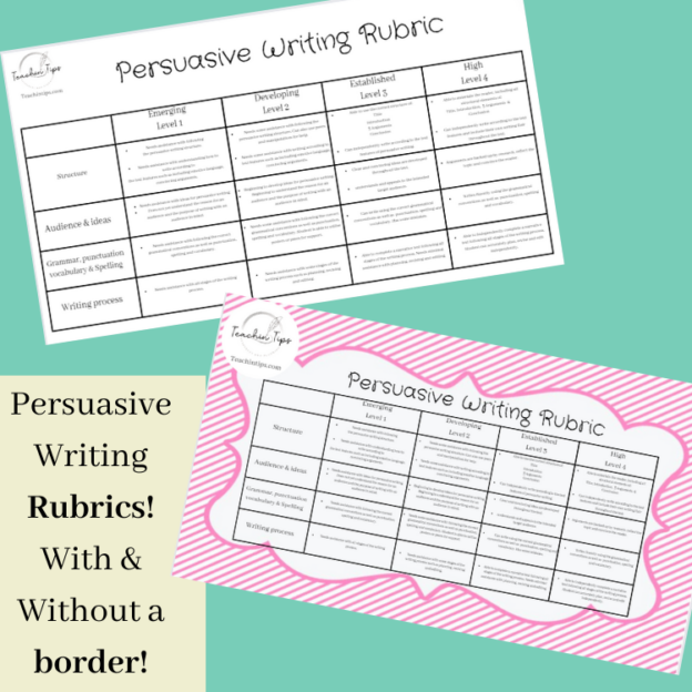 Persuasive Texts Assessment Templates | Opinion Writing Assessments ...