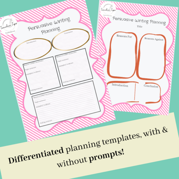 Persuasive Texts Planning Templates | Planning Opinion Writing Texts ...
