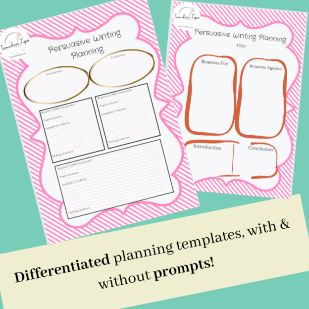 Persuasive Texts Planning Templates | Planning Opinion Writing Texts ...