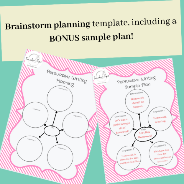 Persuasive Texts Planning Templates | Planning Opinion Writing Texts ...