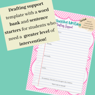 Persuasive Texts SCAFFOLDED Writing Templates | Opinion Writing Support ...