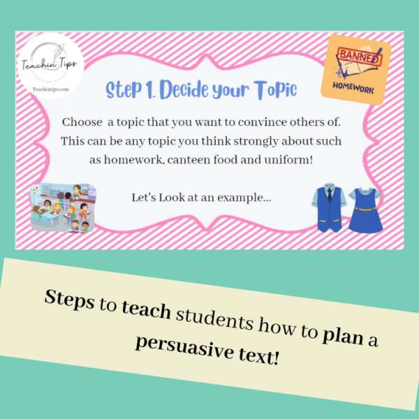 Planning Persuasive Texts PowerPoint/ Lesson | How to Plan for a ...
