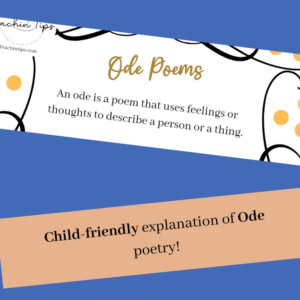 Ode Poetry Writing Poster | Structure & Sample of Ode Poetry ANCHOR ...