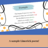 Limerick Poetry Writing Poster | Structure & Sample of Limericks ANCHOR ...