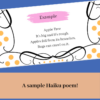 Haiku Poetry Display Poster | Meaning Structure & Sample of Haiku ...