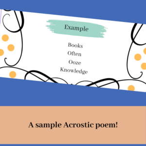 Acrostic Poetry Display Poster | Meaning Structure & Sample of Acrostic ...