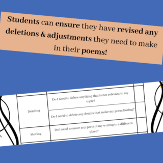 Poetry Revising Checklist | Student Self-revising Poetic Checklist ...