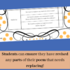 Poetry Revising Checklist | Student Self-revising Poetic Checklist ...