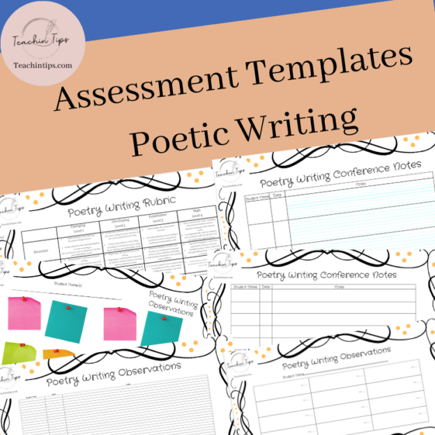 Poetry Writing Assessment Templates | Conference Observation Notes ...