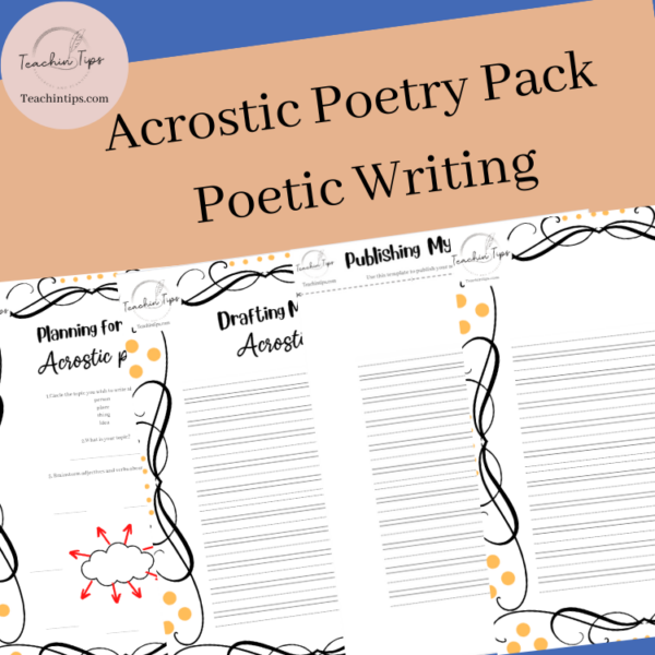 Acrostic Poetry Writing Pack | Poetic Planning Drafting & Publishing ...
