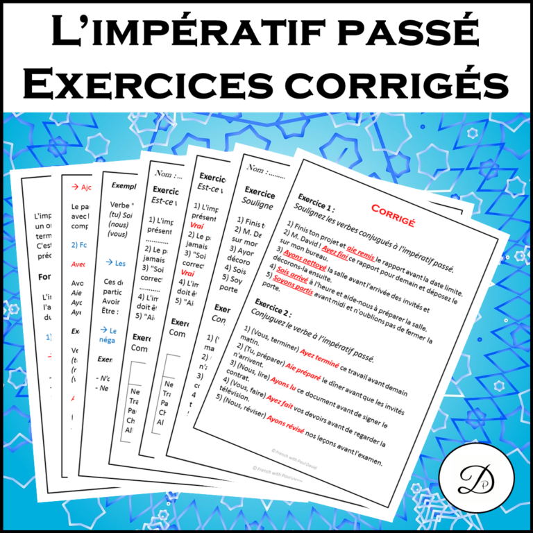 L'impératif passé - Explications et exercices / French Verb Tenses ...
