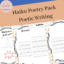 Haiku Poetry Writing Pack | Planning Drafting & Publishing Haiku Poetic ...
