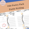 Ode Poetry Writing Pack | Planning Drafting & Publishing Ode Templates ...