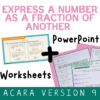 BUNDLE express one number as a FRACTION of another. POWERPOINT ...