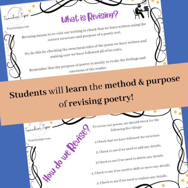 Revising Poetic Texts PowerPoint Lesson | How to Revise Poetic Texts ...
