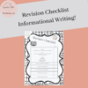 Informational Writing Revision Checklist | Revising Factual Texts ANCHOR CHART! - Teacher ...