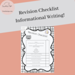 Informational Writing Revision Checklist | Revising Factual Texts ...
