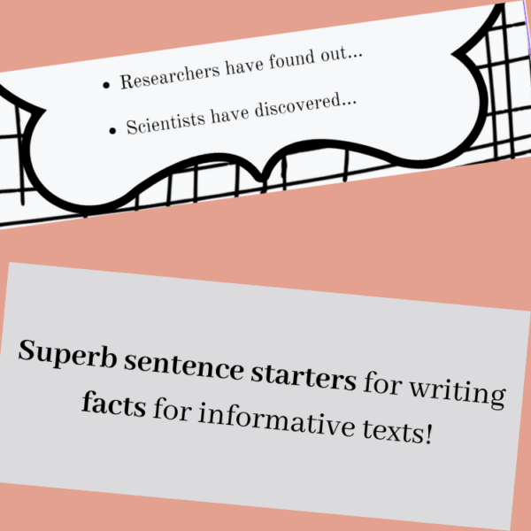 Informational Writing Sentence Starters Poster | Factual Texts ANCHOR ...