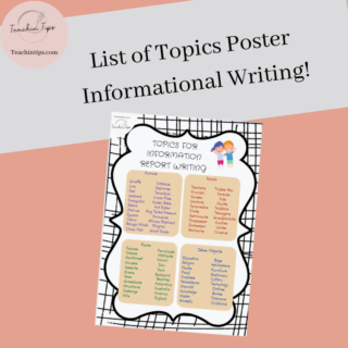 Informational Writing List of Topics Poster | Factual Texts ANHCOR ...