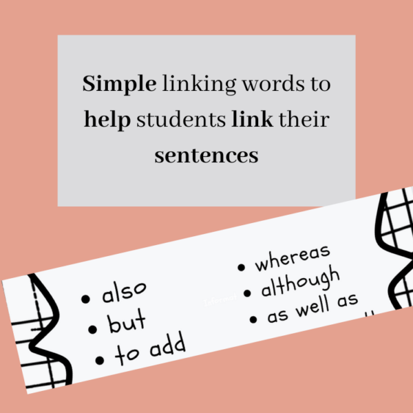 Informational Writing Linking or Connecting words Poster ANCHOR CHART ...