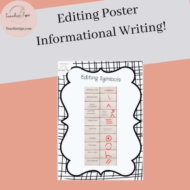 Informational Writing Editing Symbols Poster | Factual Texts ANCHOR ...