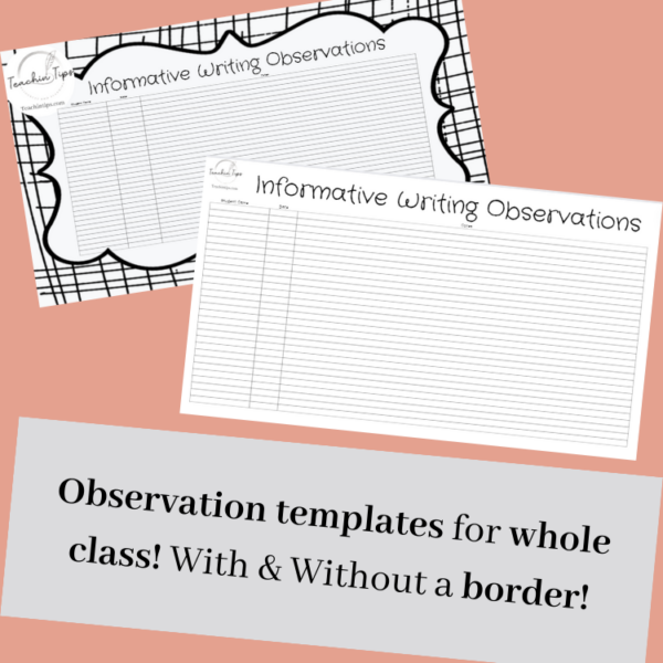 Informational Writing Assessment Templates | Factual Texts Assessment ...