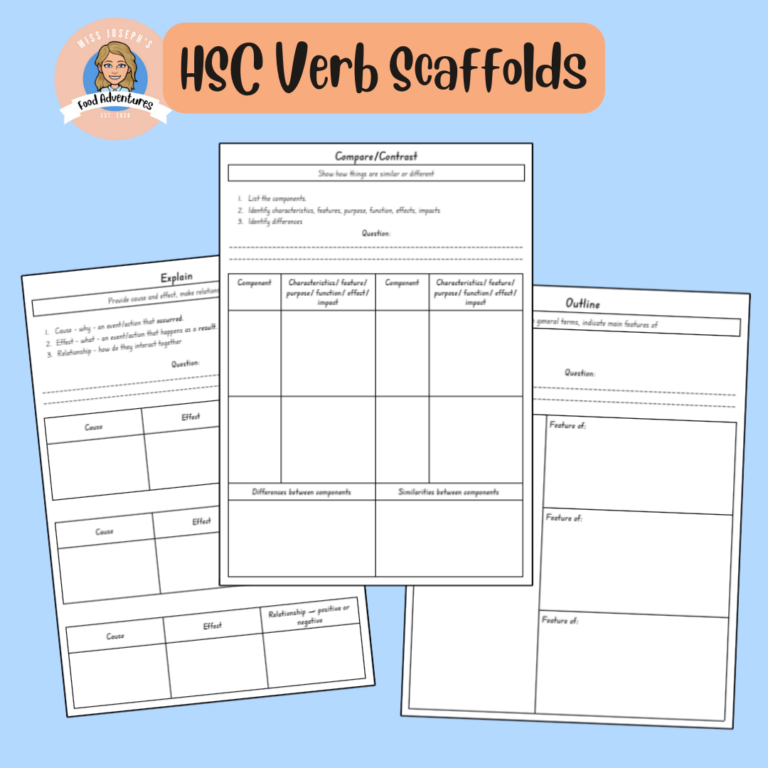 HSC Verb Scaffolds - Teacher Professional Development