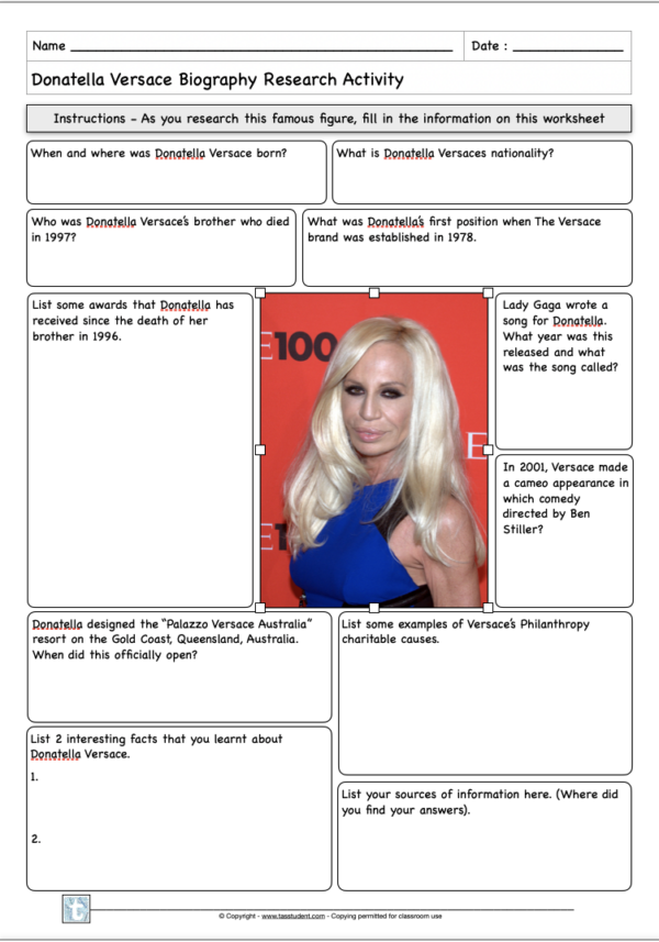 People in Fashion Design - Donatella Versace - Teacher Professional ...
