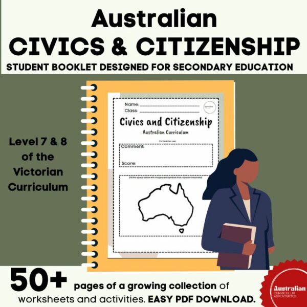 Australian Civics and Citizenship Year 7 & 8 Worksheets, Assessment ...