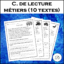 Compréhension de lecture - Professions et métiers / French Reading ...