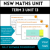 NSW Maths Stage 3 I Year A I Year 5 I Term 3 I Unit 13 - Teacher ...
