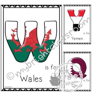 Global Alphabet Flags Classroom display - Teacher Professional Development