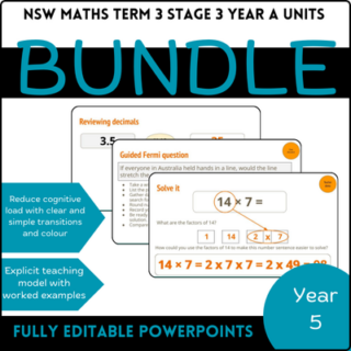 *BUNDLE & SAVE* NSW Maths Stage 3 Year A Term 3 units plus bonus number ...