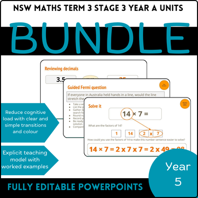 *BUNDLE & SAVE* NSW Maths Stage 3 Year A Term 3 units plus bonus number ...