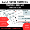 Daily Maths routines I fractions I decimals I percentages I year 5 I ...