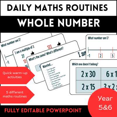 Daily math routines I whole number I year 5 I year 6 - Teacher ...